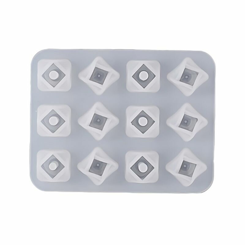 (1 шт.) Силиконовая форма для круглого браслета с ромбовидным узором - L-образный ромб