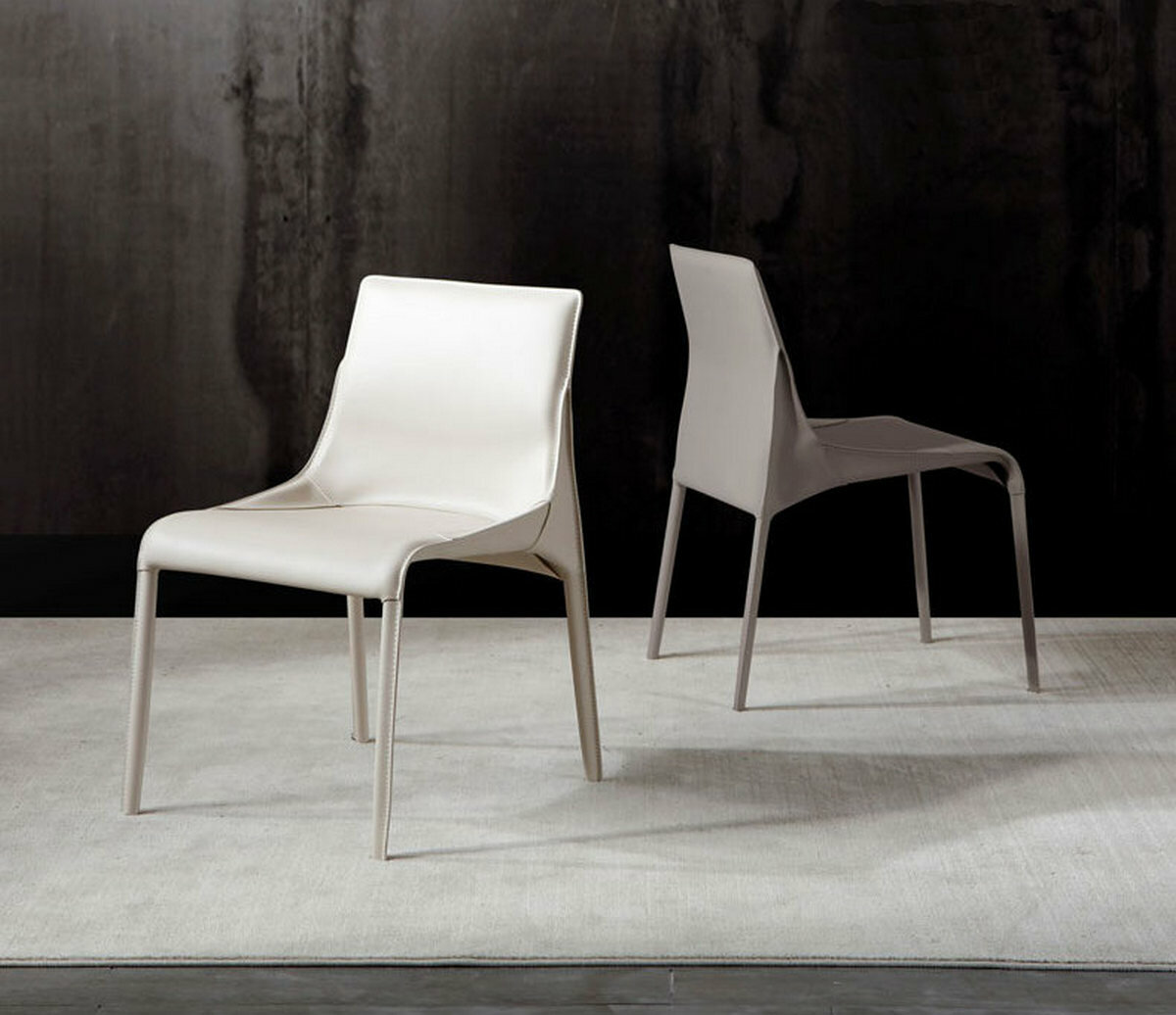 Стул без подлокотников в стиле Seattle Chair полностью обитый кожей (другой цвет, обратитесь к менеджеру)