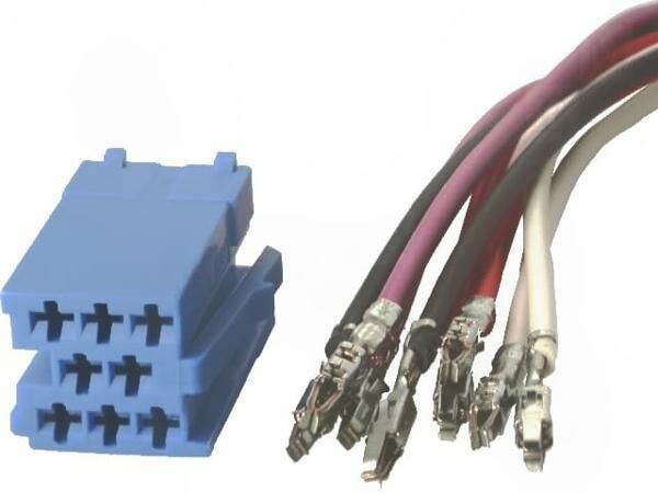 Соединитель авторадио 4CM ZRS-ISO-3/N, вилка ISO mini, провода PIN 8, набор провода с контактами