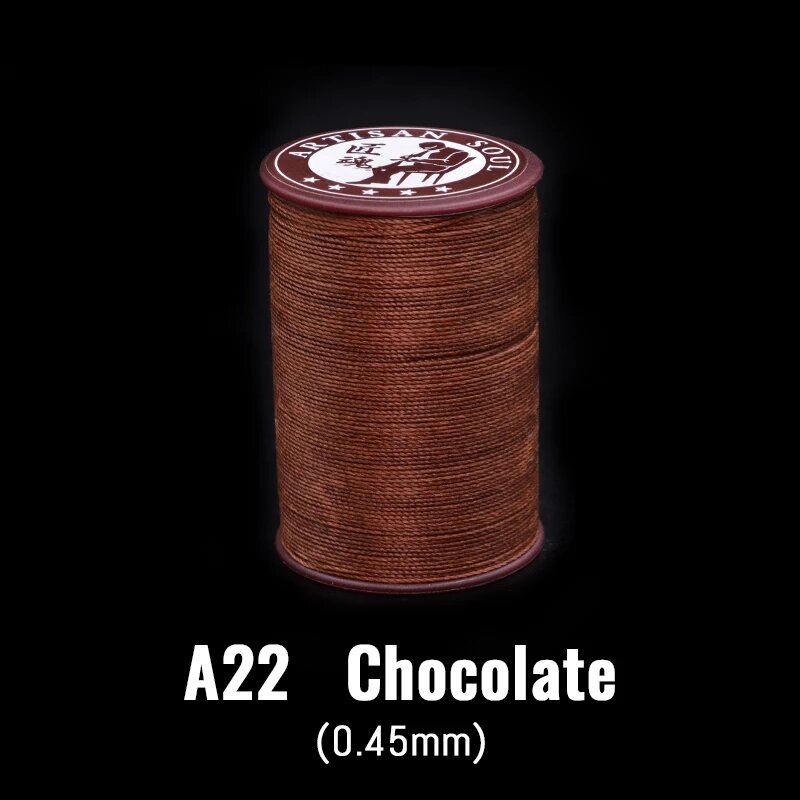SOZO вощеная нить для кожи 0,45 мм 150 м 20 цветов Коричневый, chocolate