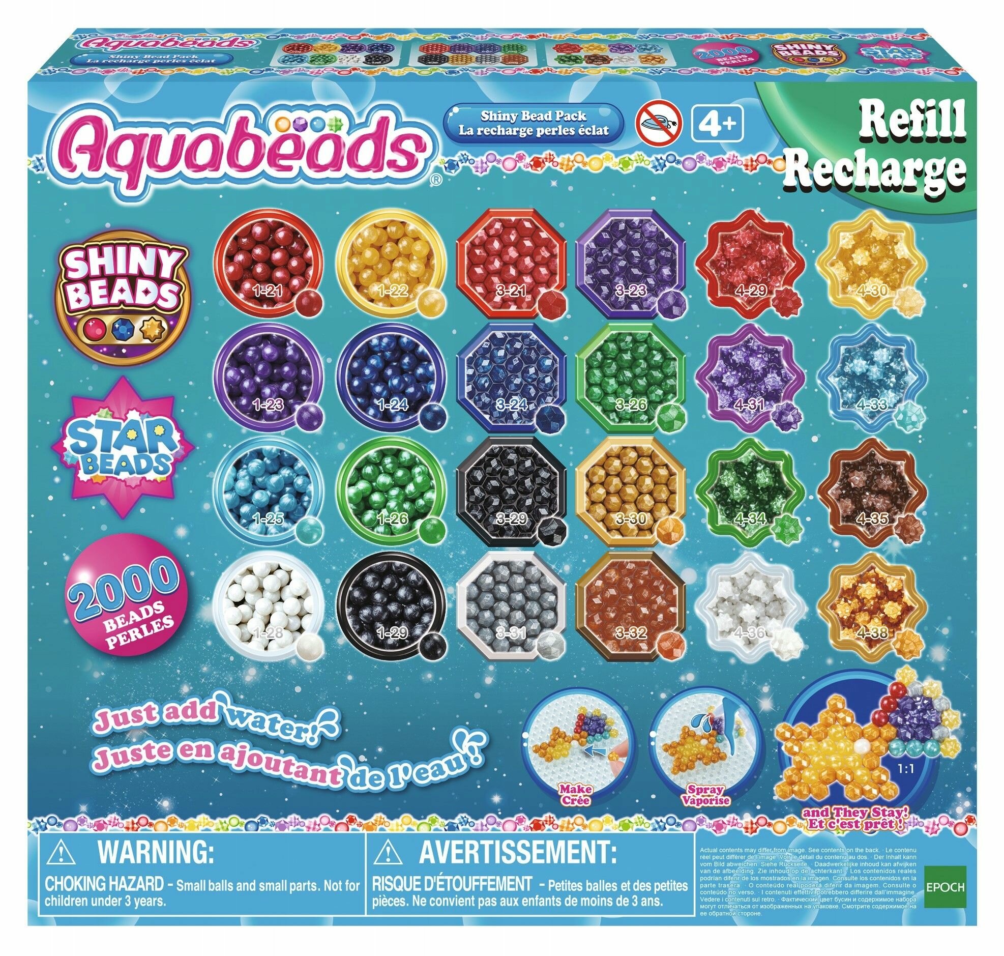 Мозаика Aquabeads - Мега набор бусин 2000шт - 24 цвета - Аквабидс 31995