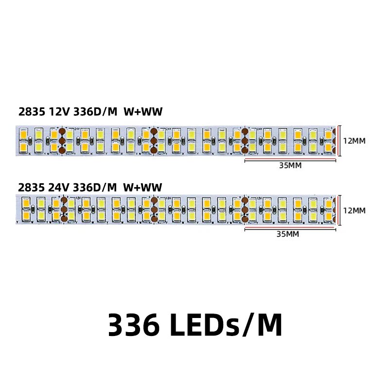 Светодиодная лента teopek 2835 12V 336 LEDs W+WW