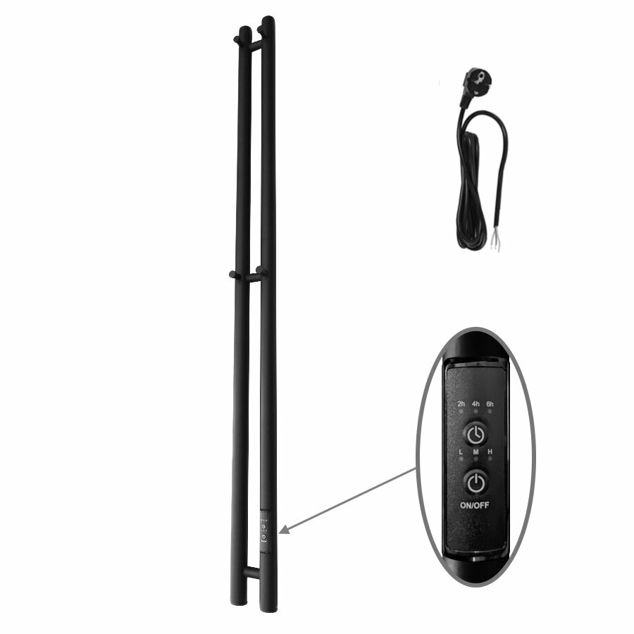 Электрический полотенцесушитель Маргроид 120х9 Inaro-1206-1049-9005R матовый