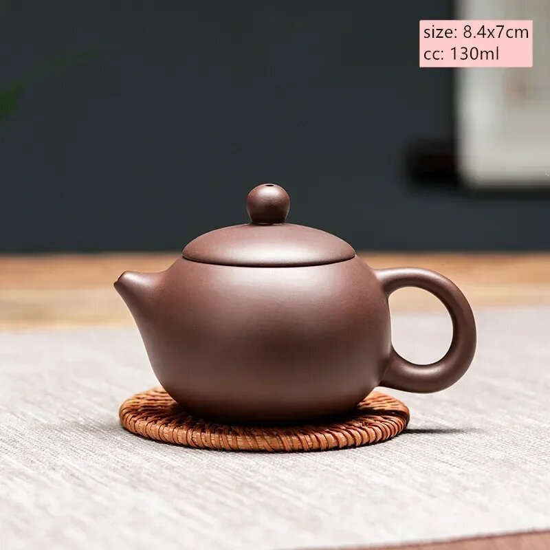 Ручной фиолетовый глиняный чайник JINGDE TEA SET 201-300 мл Коричневый, C3