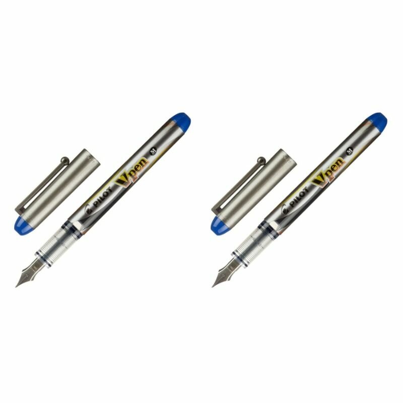 Ручка перьевая одноразовая Pilot V-Pen, синие чернила, шар 0,58 мм, 2 шт