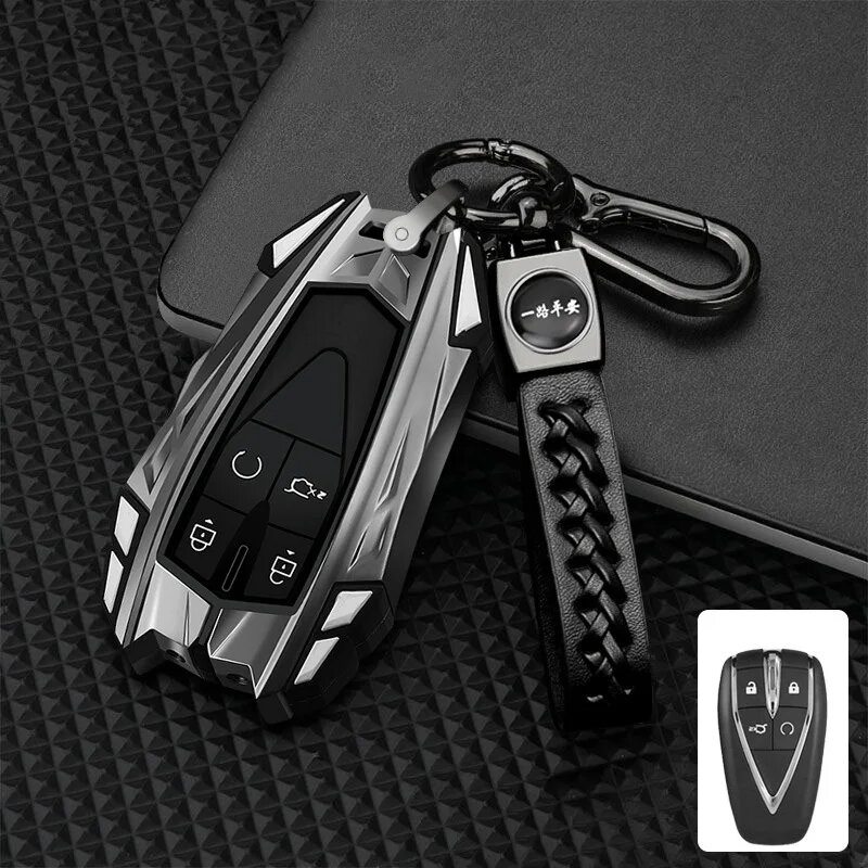 Чехол для автомобильного ключа из цинкового сплава для Changan UNIT UNIK CS35PLUS CS55 PLUS CS75 PLUS Oshan X7 X5, автомобильные аксессуары B grey keychain