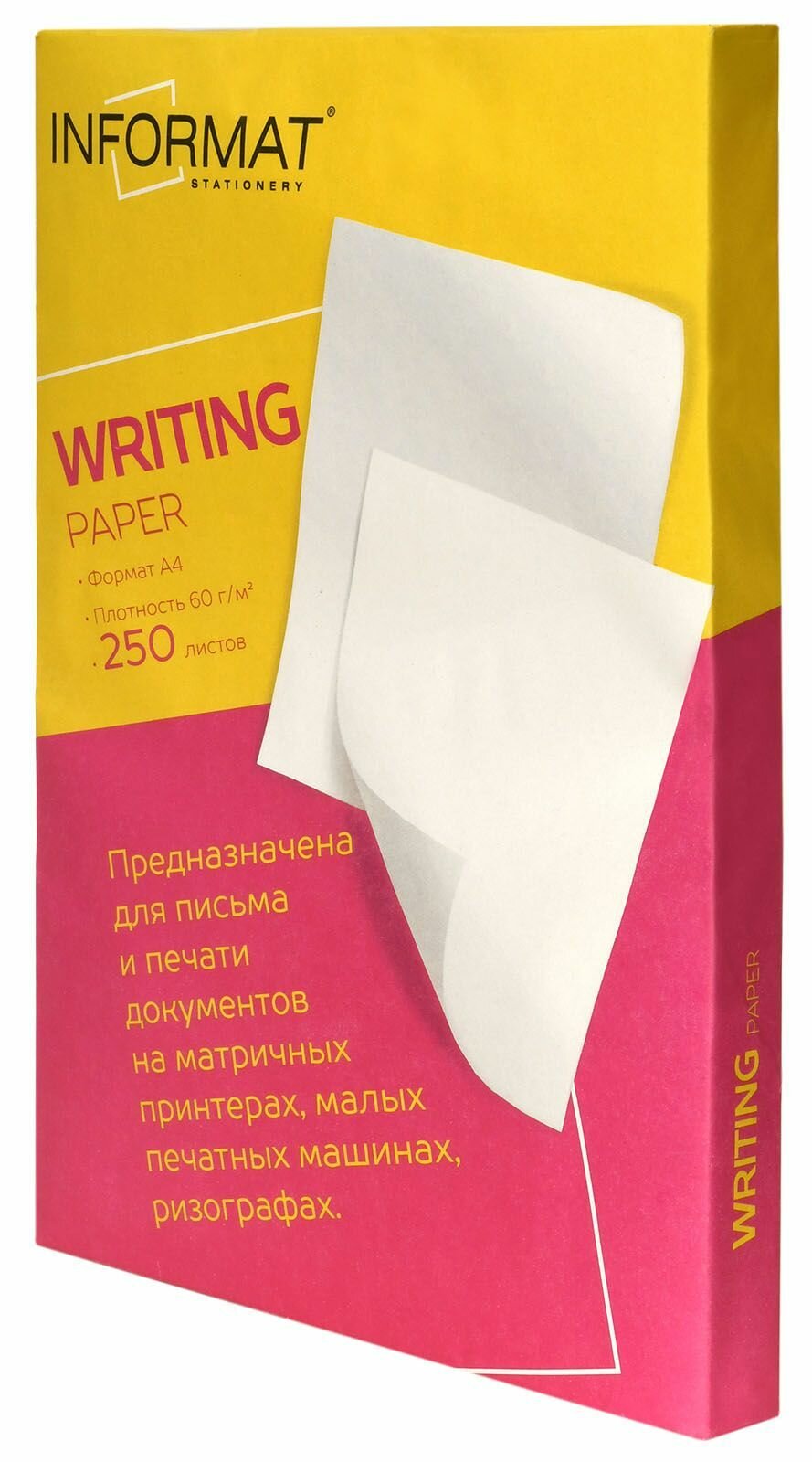 Писчая бумага inформат белизна 90%, А4, 60 г/м2, 250 листов (OP406096-250)