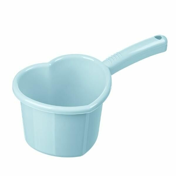 Ковш для купания Idiland 1,5 л светло-голубой, в форме сердца