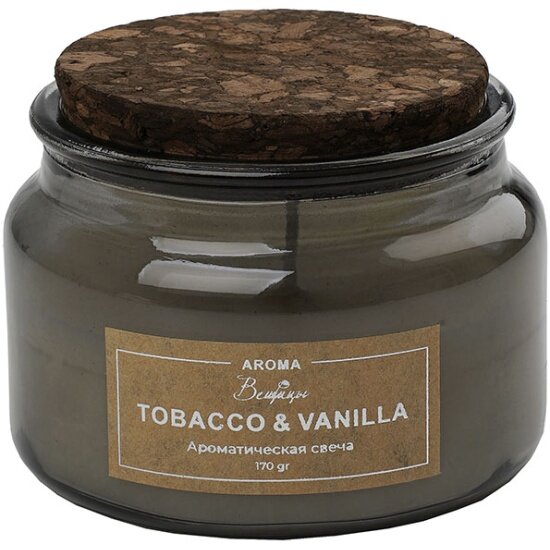 Свеча ароматическая Вещицы TOBACCO & VANILLA в стекле, 100х100х65 мм (YJC-5)