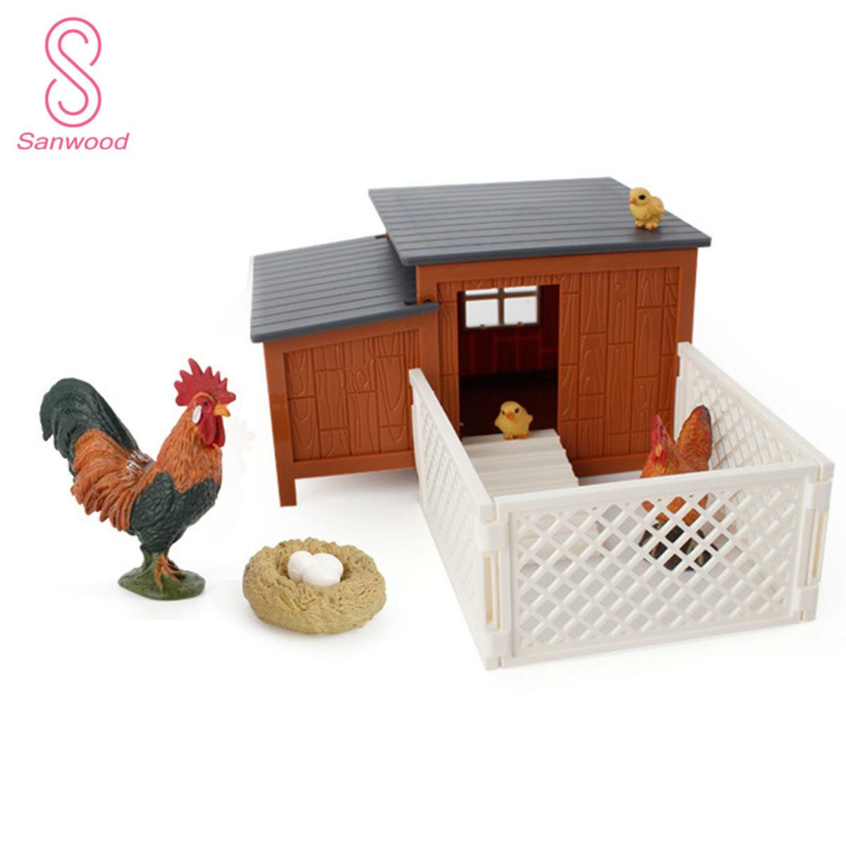 Фигурка куриного гнезда, изысканная, милая, обучающая, фермерская, домашняя, домашняя, модель птицы, фигурка для подарка