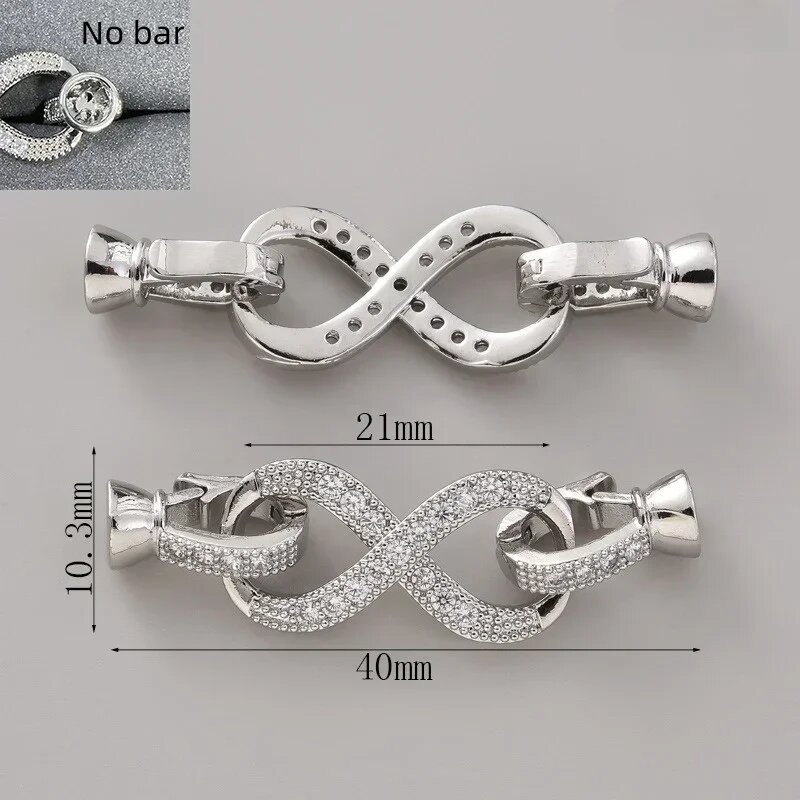 Соединитель для изготовления ювелирных изделий своими руками, 18-каратное позолоченное латунь, цирконий, жемчужная застежка, крепежный замок, ожерелье ручной работы, аксессуары для браслета