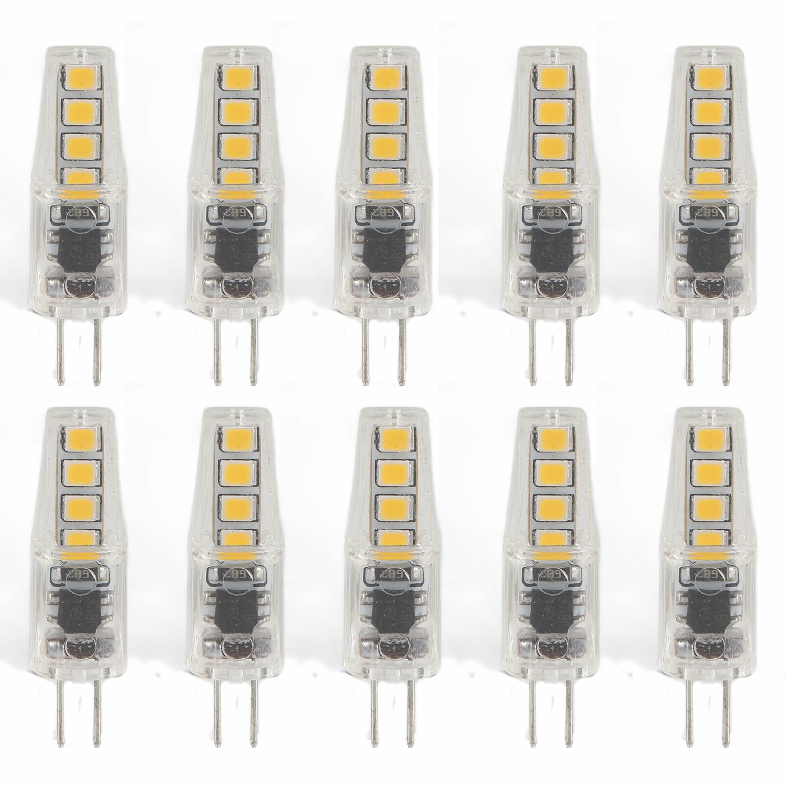 8LED 2835 Лампочка 10 шт. 2 Вт 360 градусов 220 В G4 Базовый чип лампы для ПК для домашнего офиса
