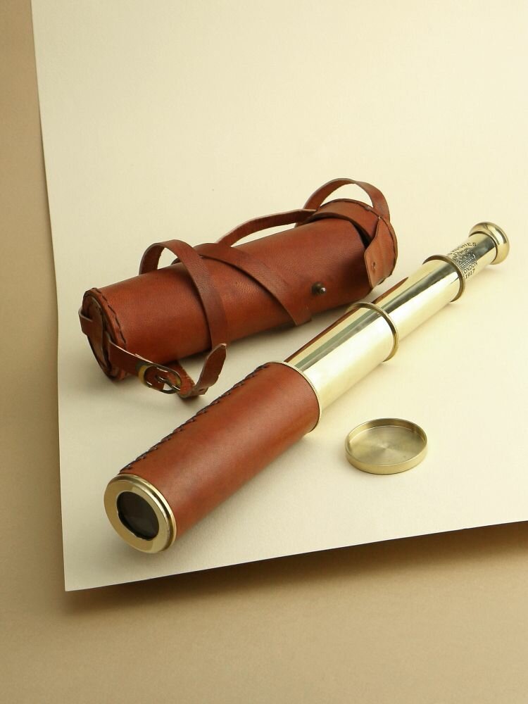 Подзорная труба Nautical 4x20, в кожаном футляре, 14/38 см, 330 г