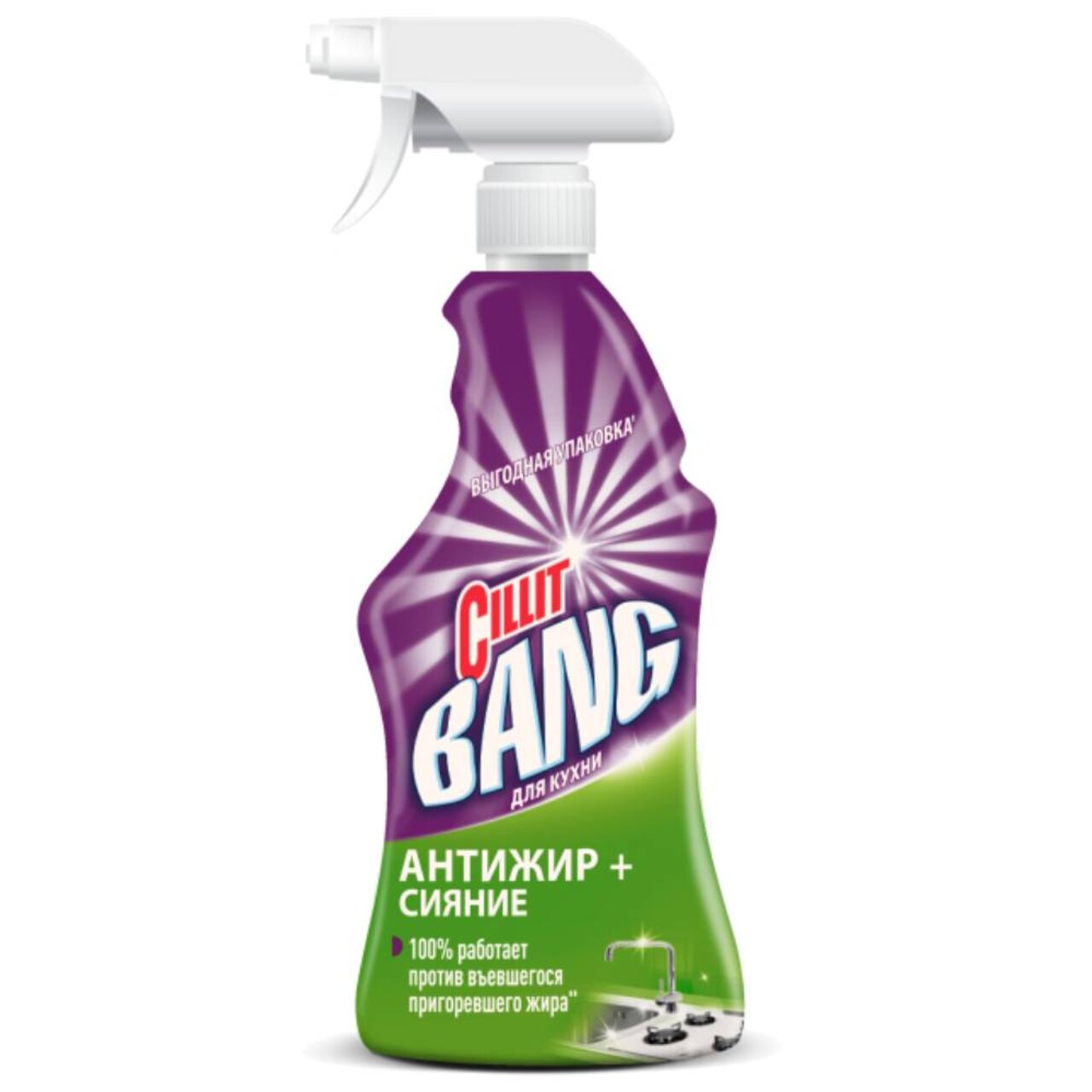 Cillit Bang Антижир+Сияниечистящее средство для кухни, жироудаление 750 мл