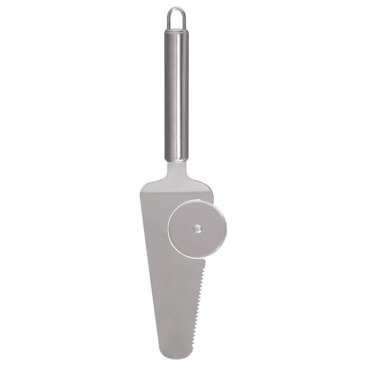 Мультидом лопатка-пиццерезка 27 см нерж. сталь для нарезки пиццы и раскатки теста