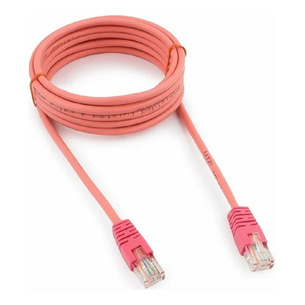 Патч-корд интернет кабель Cablexpert PP12-3M/RO U/ UTP cat.5e 3 м Розовый