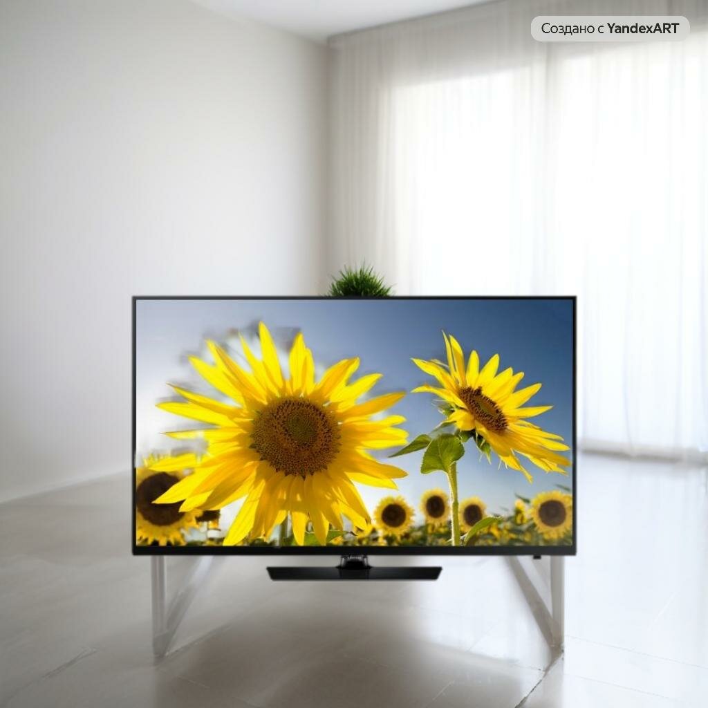 Телевизор Samsung UE24H4070AUXRU, LED, 24", 720p разрешение 1280*720 HD, 178 градусов, Edge LED, 60 гц. цвет черный