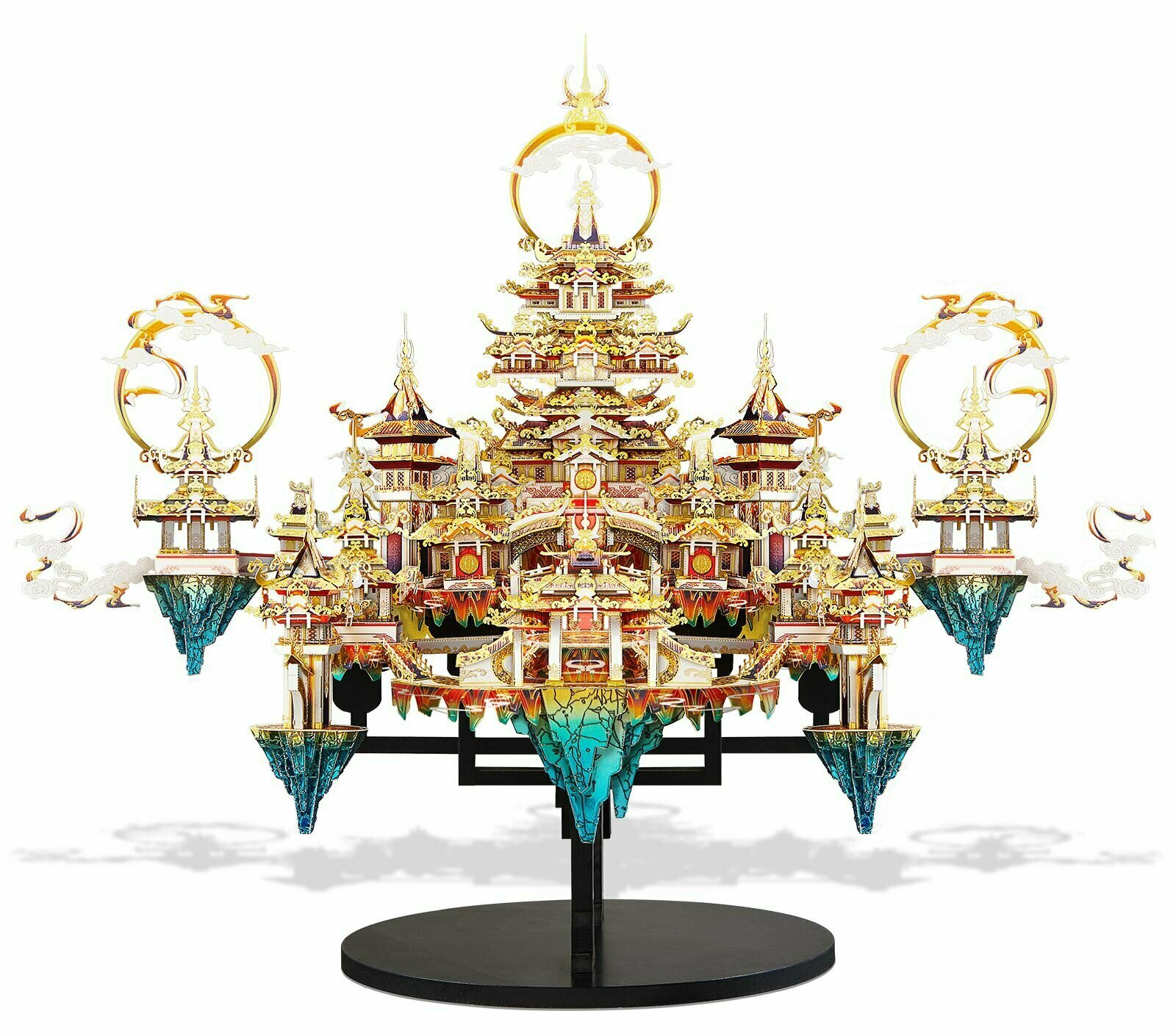 Piececool Металлические 3D-модели для взрослых Lingxiao Palace Puzzle Model Kits для праздничных подарков12