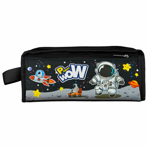 Пенал юнландия юниор, 2 отделения, с ручкой, полиэстер, "Astronaut", 21х8х6 см, 273816