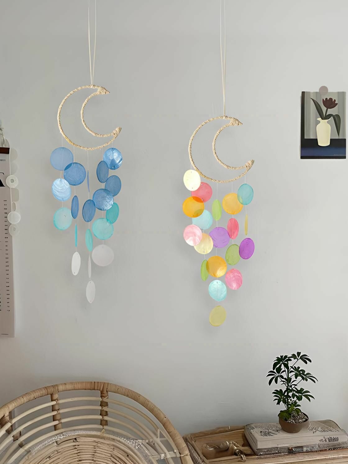 Набор дверей и окон для спальни, использованный для создания украшений своими руками "морские колокольчики из ракушек"