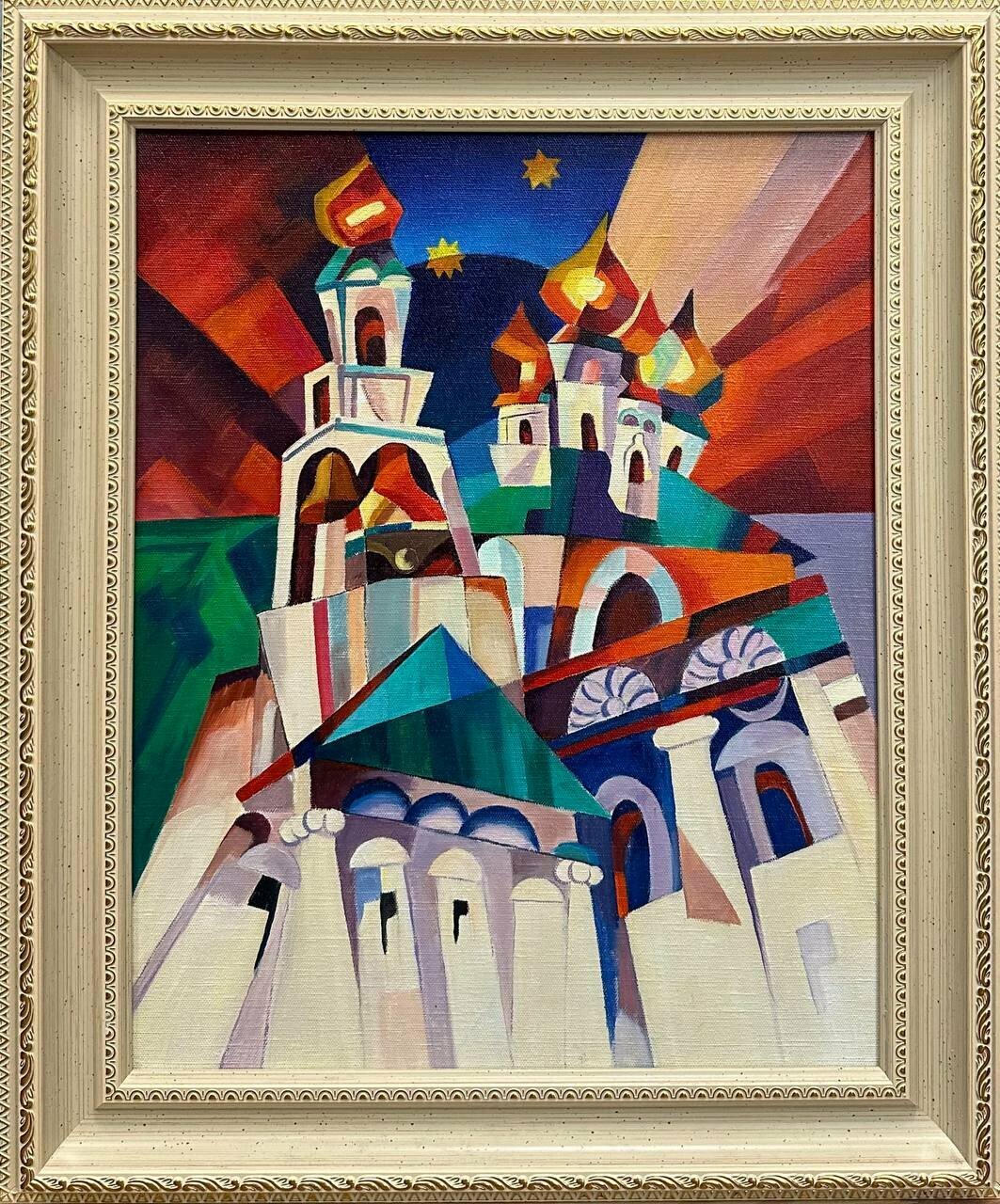 Картина маслом на холсте, духовность, гармония, современная картина "Церковь"