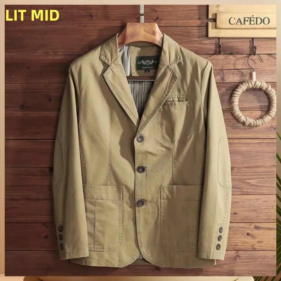 Мужской Тактический Хлопковый Блейзер С Несколькими Карманами Для Мотоцикла