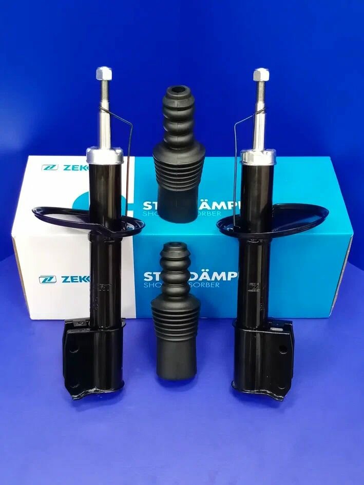 Пара передних амортизаторов с пыльниками и отбойниками Zekkert Германия на Ниссан Альмера G15 2012-2018гг. Амортизатор, стойка Zekkert Германия на Nissan Almera G15