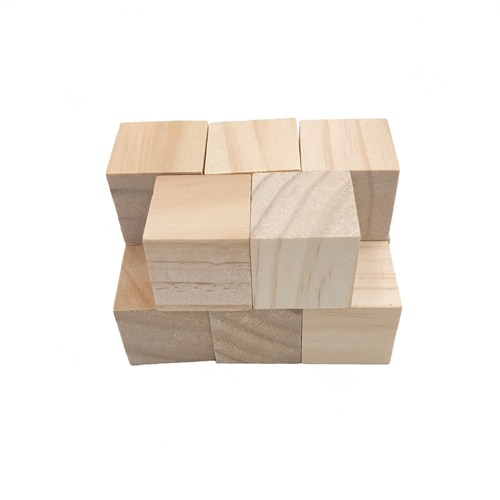 ДВА дерева Необработанные деревянные блоки 15 мм Упаковка из 50 маленьких деревянных кубиков для лазерного гравера Поделок и домашнего декора Сделай сам Проекты гравировки