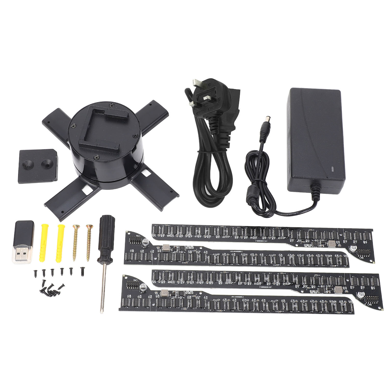 3D Hologram Fan 45см 4 Blades 3D Голографический проектор Рекламный дисплей вентилятор с 512 светодиодными бусинками 8 ГБ карты памяти для панели вечеринок