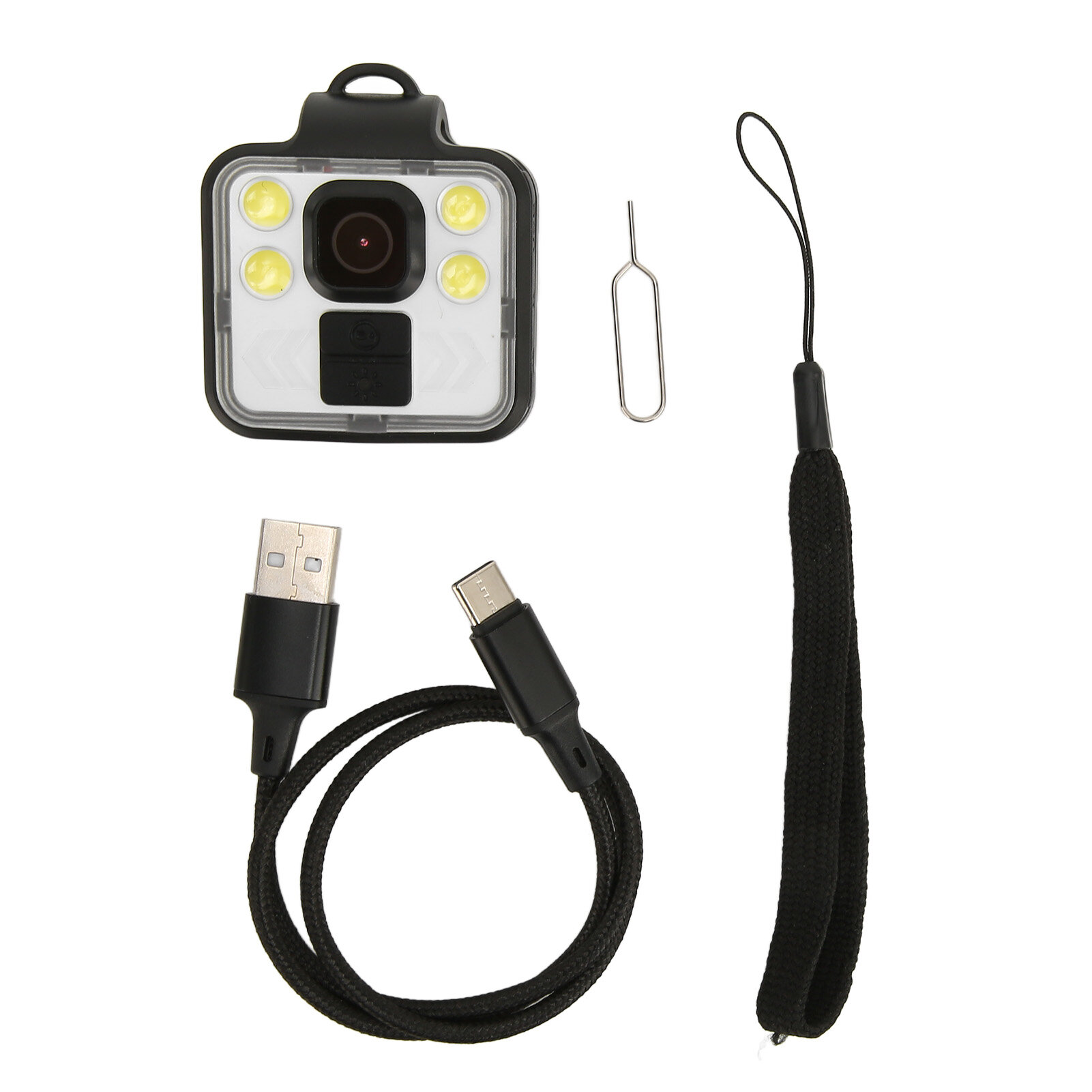 Мини-камера ночного видения HD, водонепроницаемая IP65, 4 мощных белых светодиода, 1080P, 3 в 1, маленькая видеокамера для улицы, черный цвет.