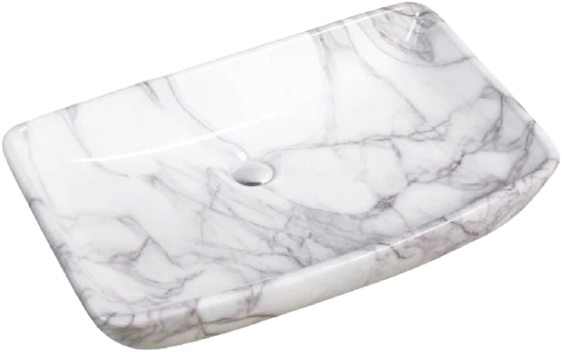 Раковина SantiLine SL-7027 светло-серый мрамор