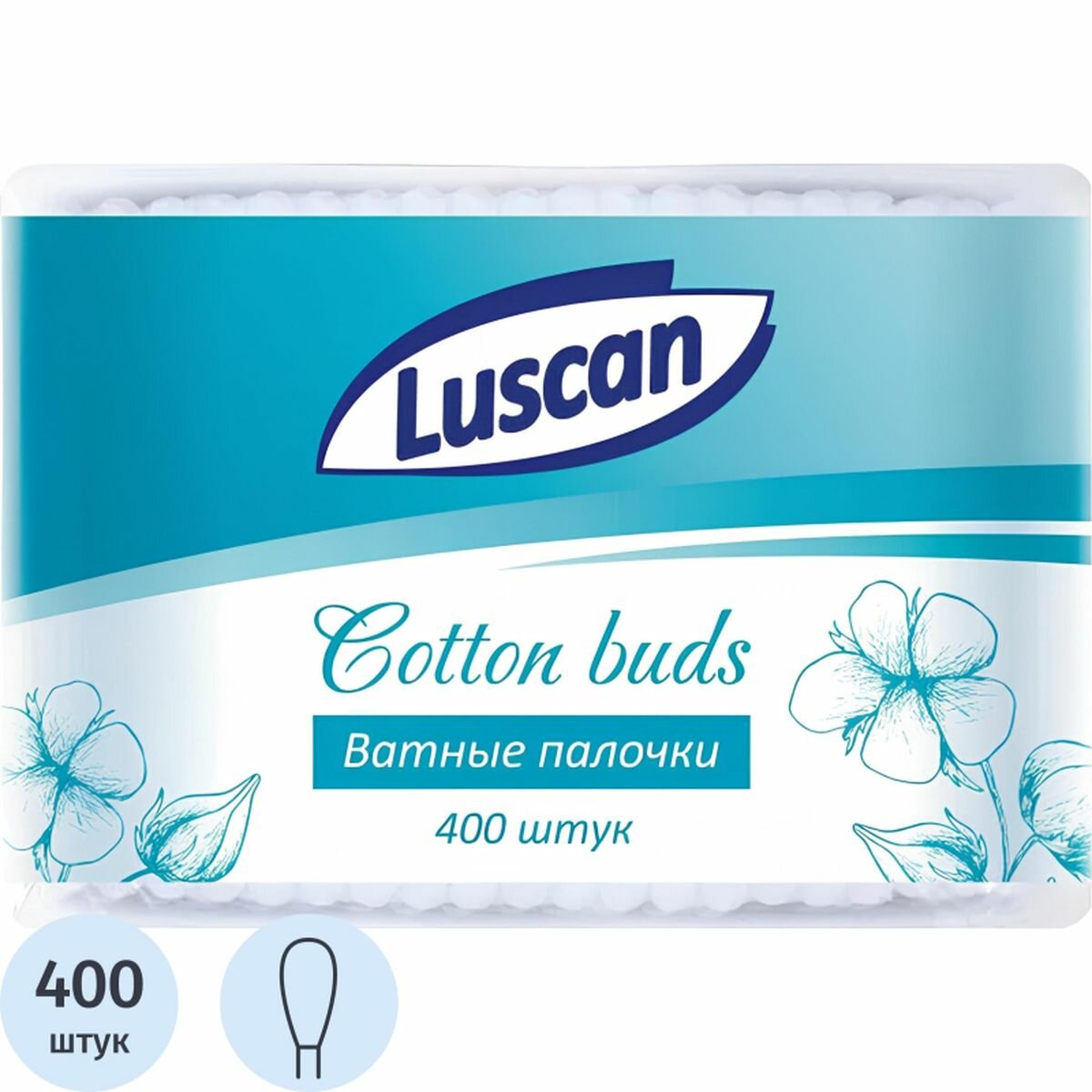 Ватные палочки Luscan, 400шт. в упаковке, 42 уп.
