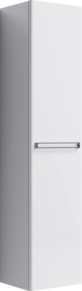 Шкаф-пенал для ванной Aqwella Neo 35 подвесной, 35 см, белый, глянцевый, с дверками, из МДФ, фурнитура хром