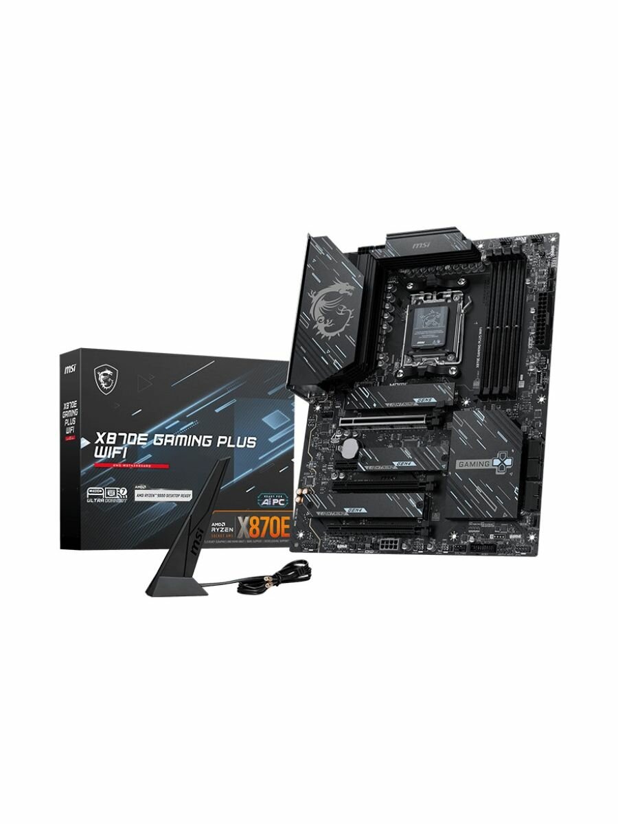 Материнская плата MSI X870E GAMING PLUS WIFI ATX AM5 AMD X870E 4xDDR5 (256ГБ)