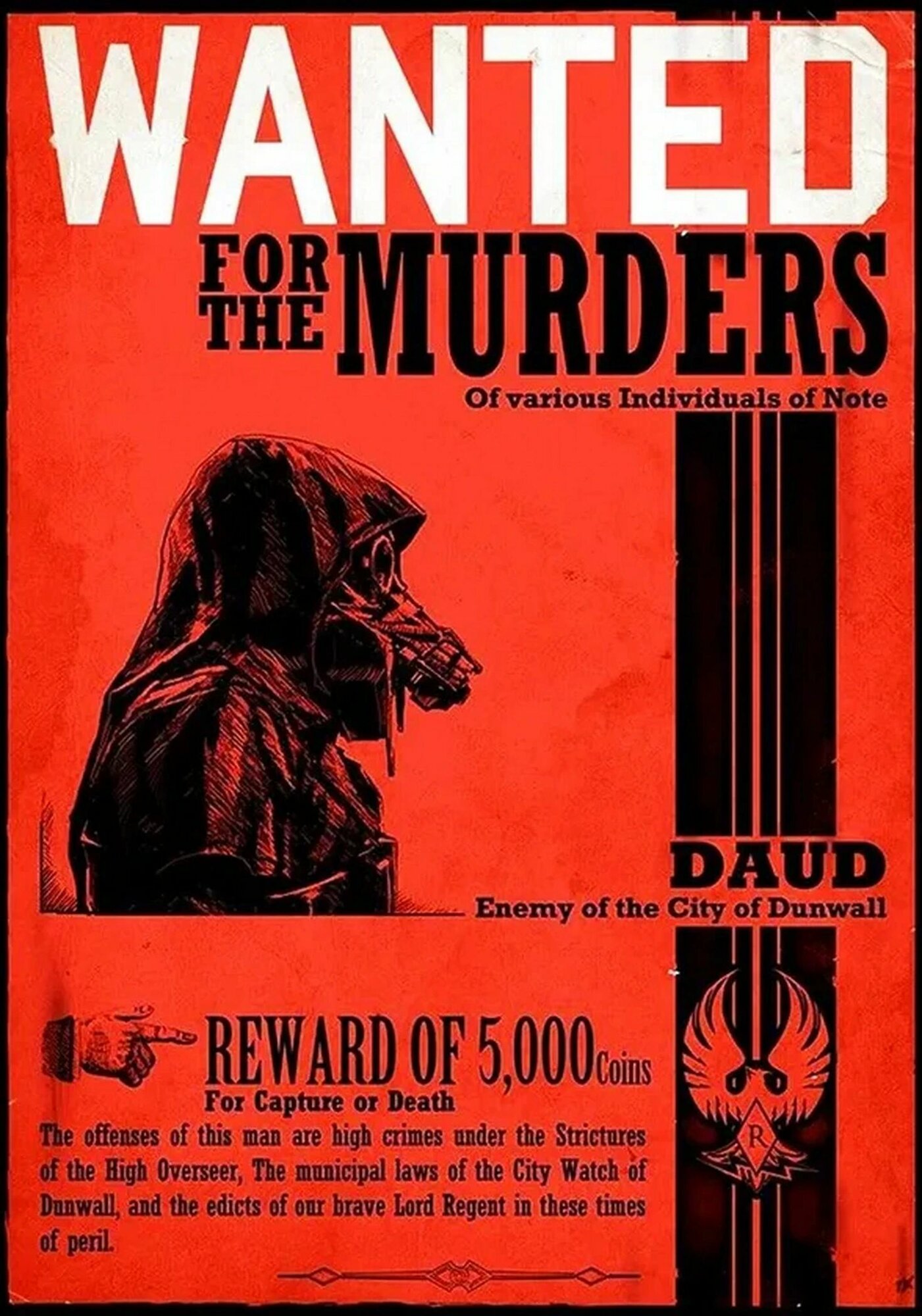 Плакат, постер Dishonored на холсте, размер 21х30см