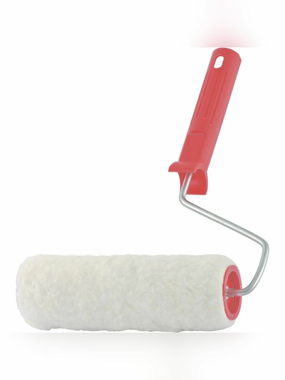 Валик малярный "Натуральный мех", в сборе, 250 мм, D 48 мм, D ручки 6 мм, крепление шплинтом Сибртех 80164