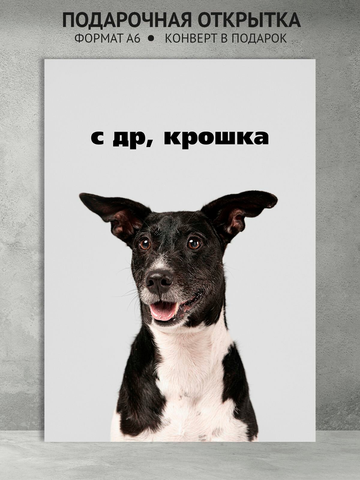 Подарочная открытка с уникальной иллюстрацией "С др, крошка" с днем рождения, с юбилеем, без повода