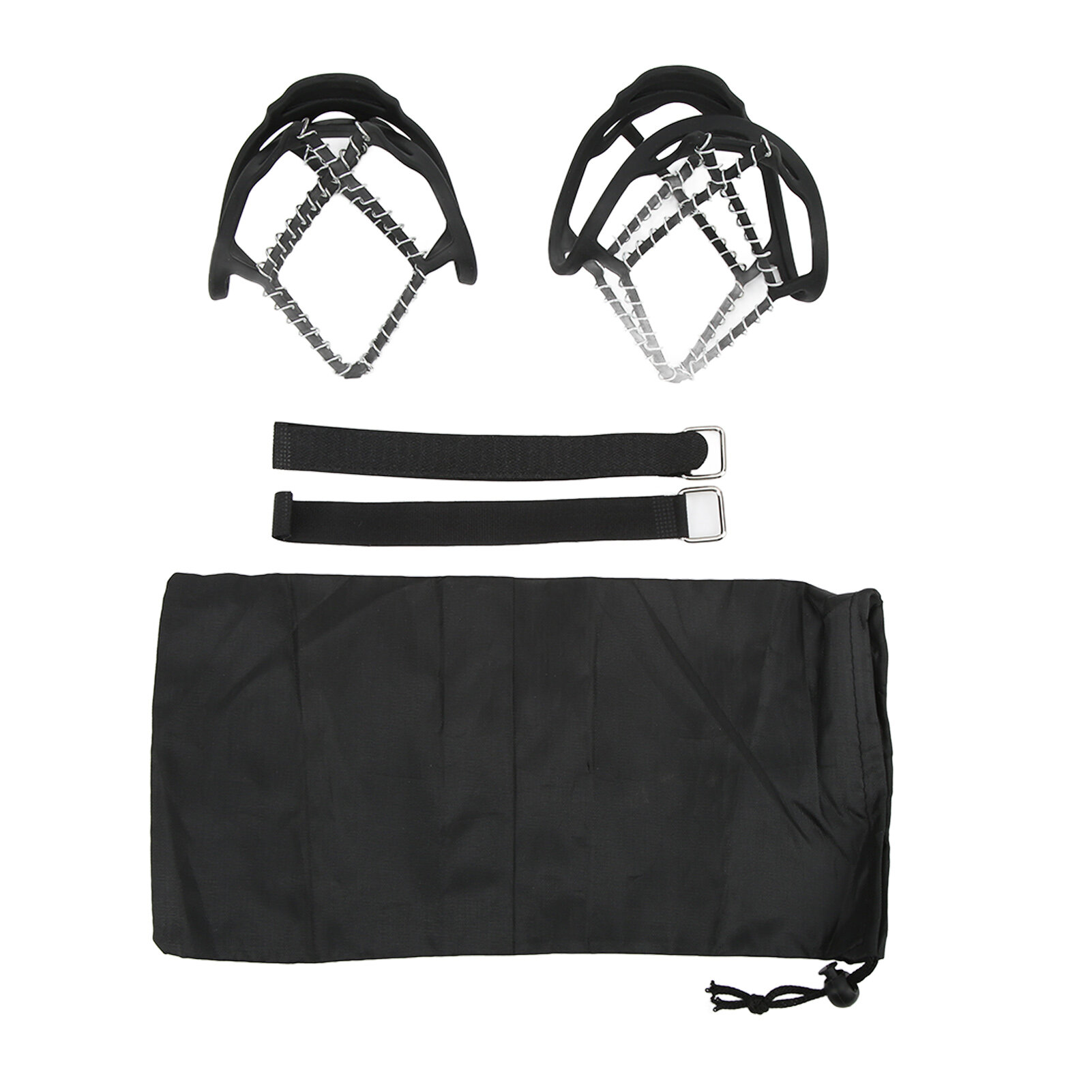 Парные противоскользящие накладки на обувь с шипами для ходьбы по льду и снегу, размер L (39-42)