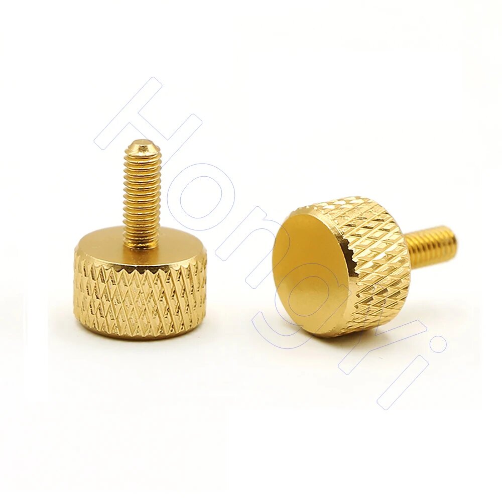 Цветные алюминиевые винты с накатанной головкой M3 M4 M5 M6 6-20мм M4x0.7mm, Gloden, 10mm