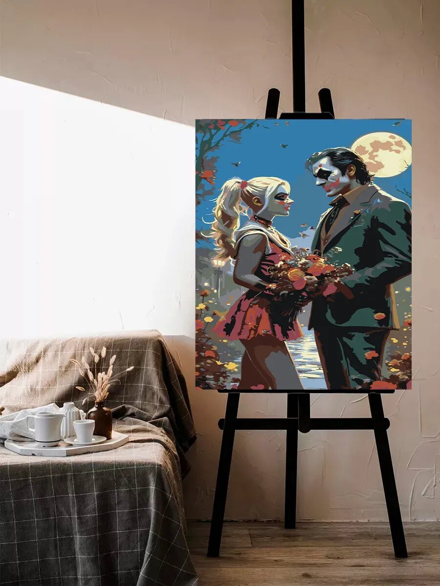 Картина по номерам Джокер и Харли Квин Романтика Любовь