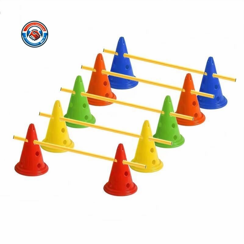 Тренажер для выставочной стойки собаки, комплект столбиков и фишек для дрессировки и активных игр, регулируемая высота, прочный пластик, сумка для хранения