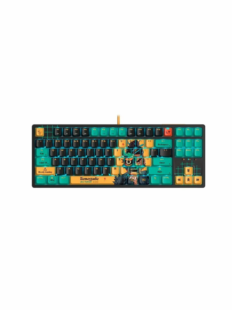 Клавиатура Bloody AT87 Renegade механическая черный/зеленый