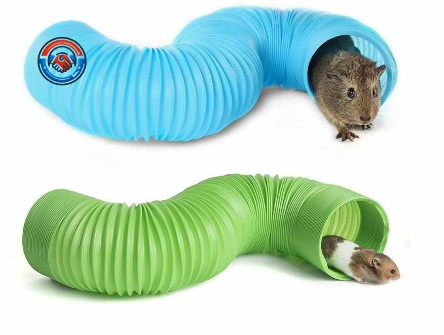 Тоннель для хорьков и грызунов 80 см, складной лабиринт для активных животных, легкий моющийся тоннель-труба для игры и физической активности