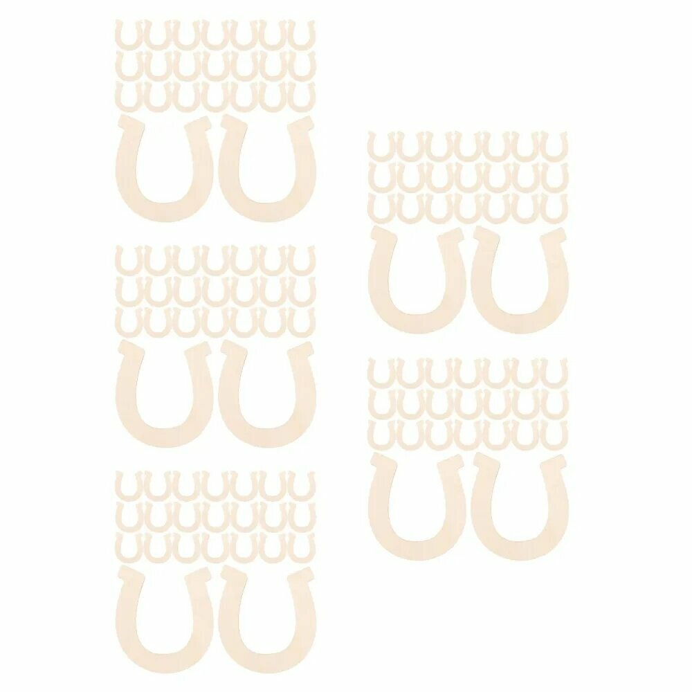 Деревянные подковы для творчества, 150 шт