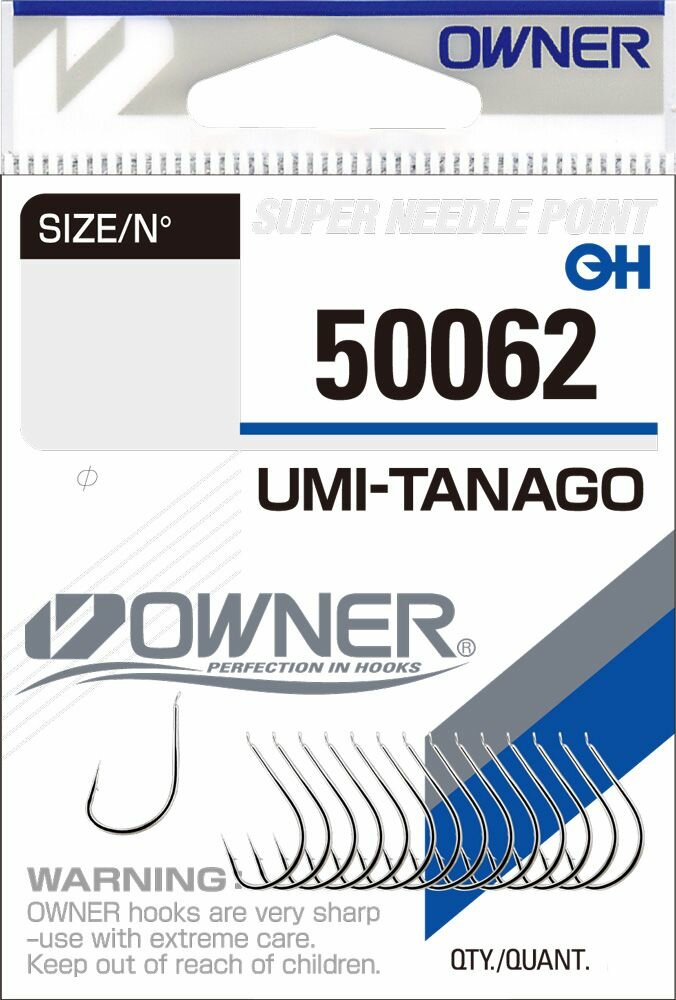 OWNER Крючок Umi Tanago nickel №6 15шт