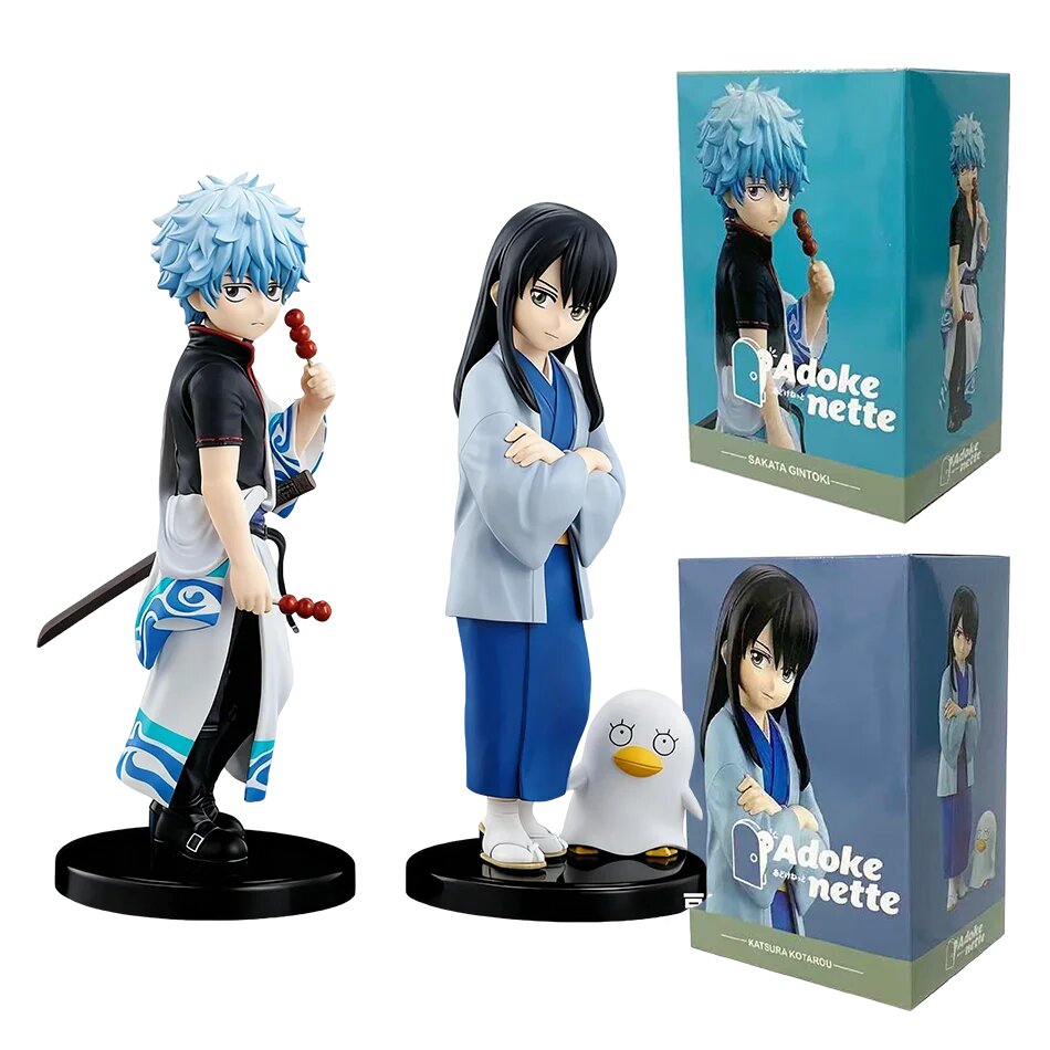 Фигурка Gintama Sakata Gintoki Katsura Kotarou 14см 2pcs with box