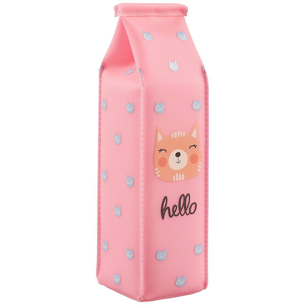 Пенал «Пакет молока с котиком и надписями», 21 х 6 см