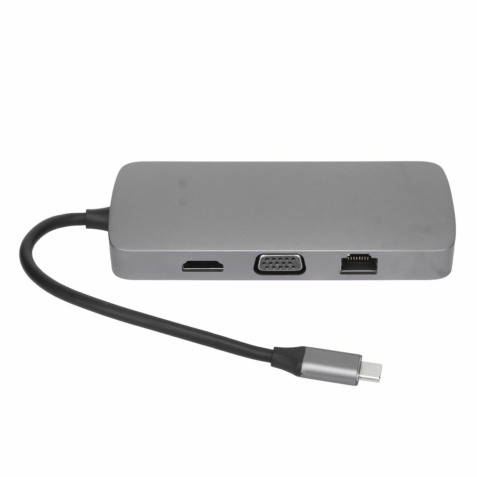 Док-станция 10-в-1: USB 3.0, USB-C, высокоскоростная, для Windows/Android, серая