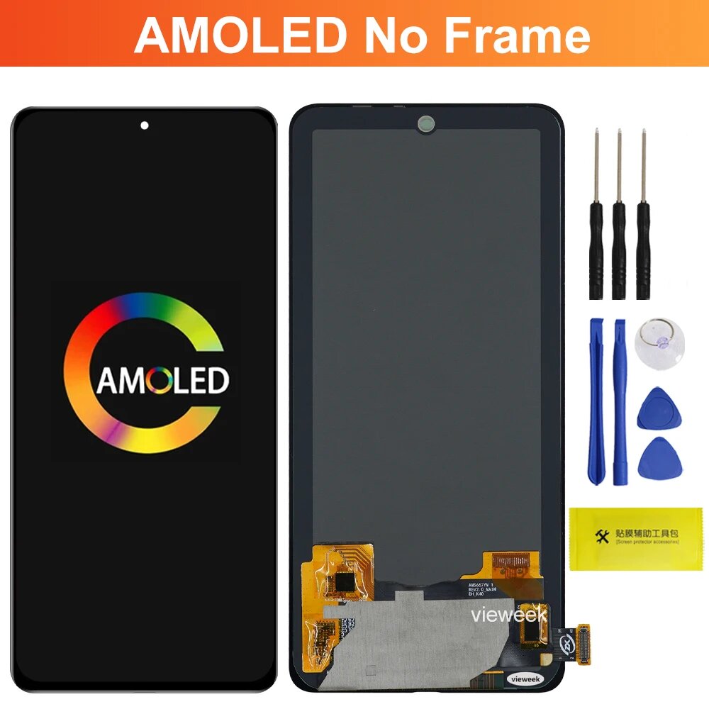 AMOLED-экран F3 для Xiaomi Poco F3 M2012K11AG, ЖК-дисплей, дигитайзер сенсорного AMOLED No Frame