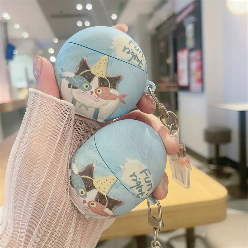 Чехол для Huawei Freebuds Pro 3 PRAYSONG FreeBuds 5i(6i), Cat-Fish